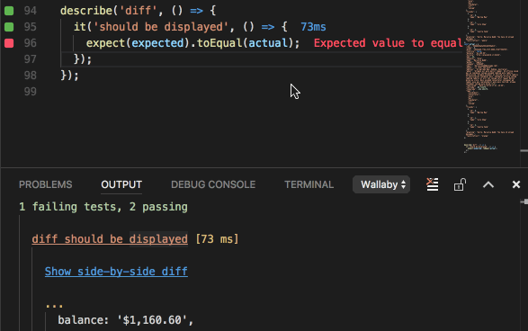 Wallaby.js Tutorials: VS Code tutorial