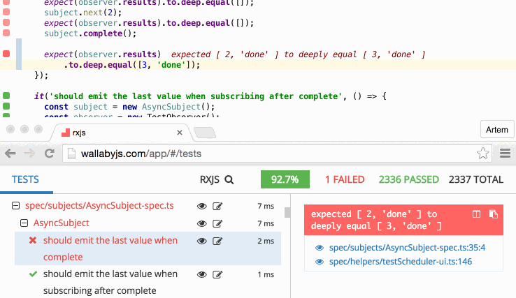 Wallaby.js Introduction: Wallaby App